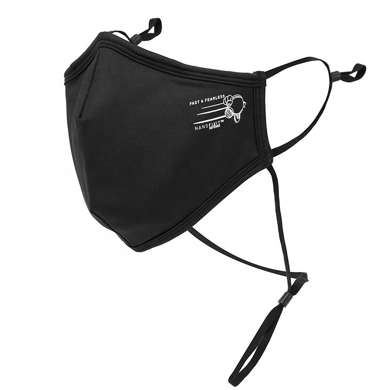 SGS Washable Copper Ion Cotton Mask Anti-Virus Black Protective Mask ...